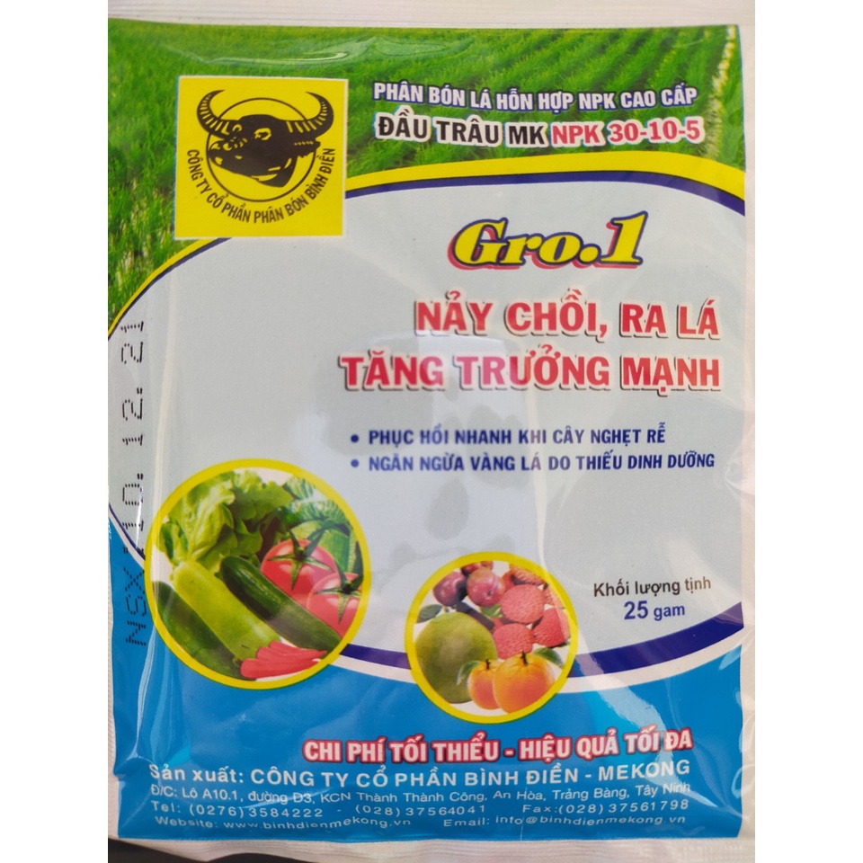 Phân bón lá hỗn hợp NPK cao cấp Đầu Trâu: NẢY TRỒI, RA LÁ, TĂNG TRƯỞNG ...