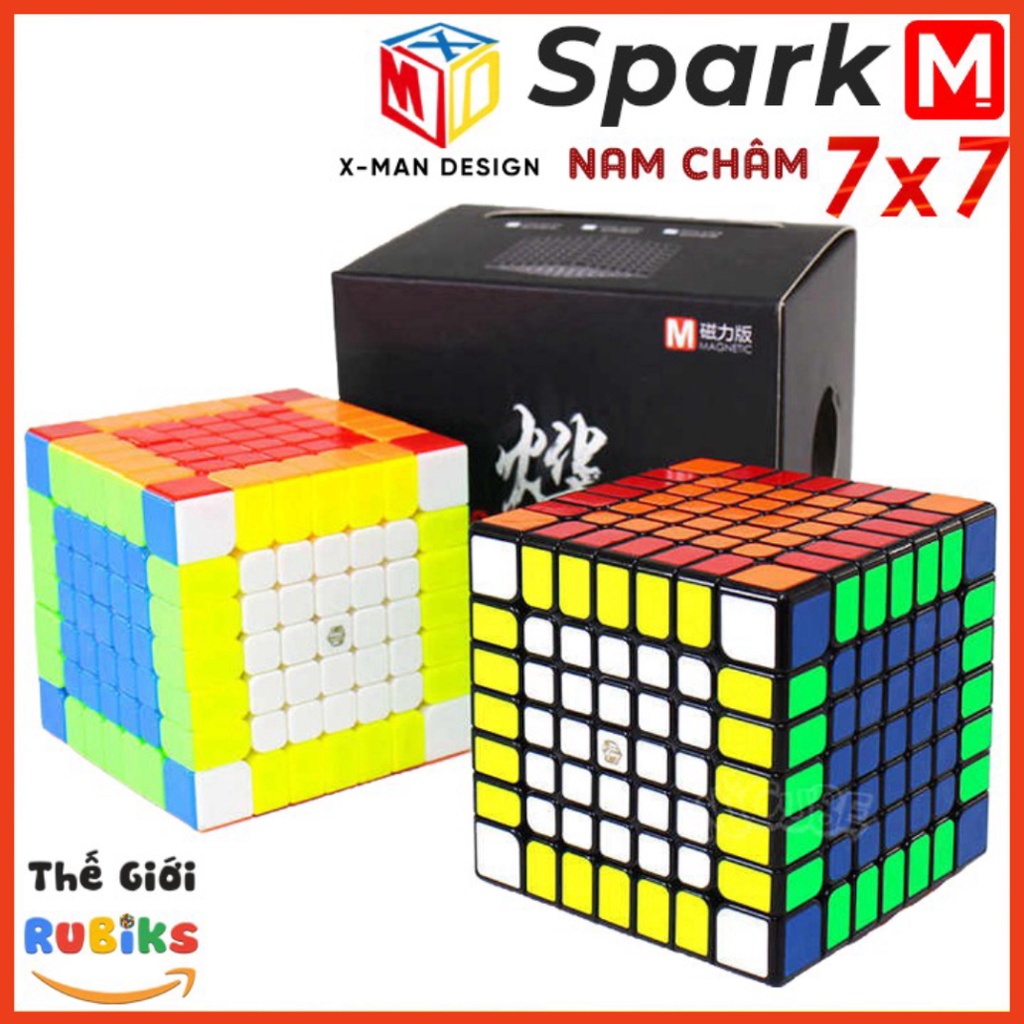 Khối Rubik 7x7 NAM CHÂM QiYi X-Man Design Spark M 7x7x7 (Hãng Mod M) | Shopee Việt Nam
