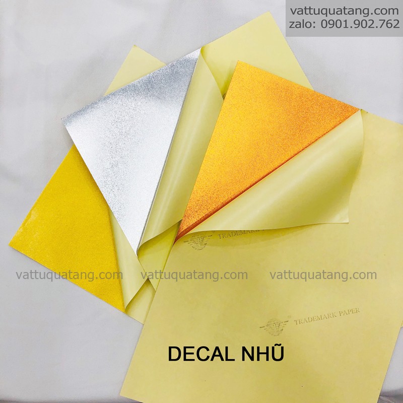 [HCM] Combo 10 tờ Decal nhũ vàng bạc đồng A4 2 mặt | Shopee Việt Nam