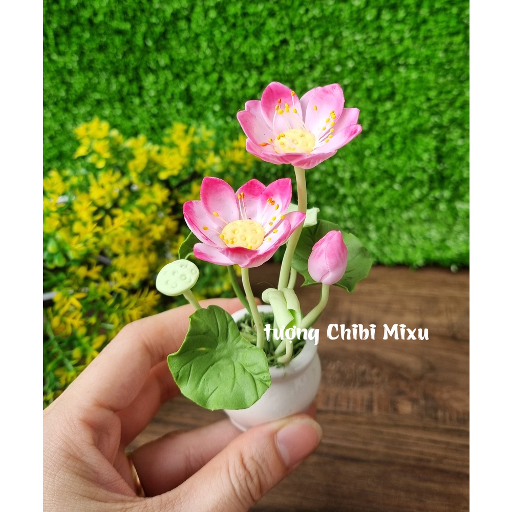 Hoa sen bằng đất sét Nhật cao cấp | Shopee Việt Nam