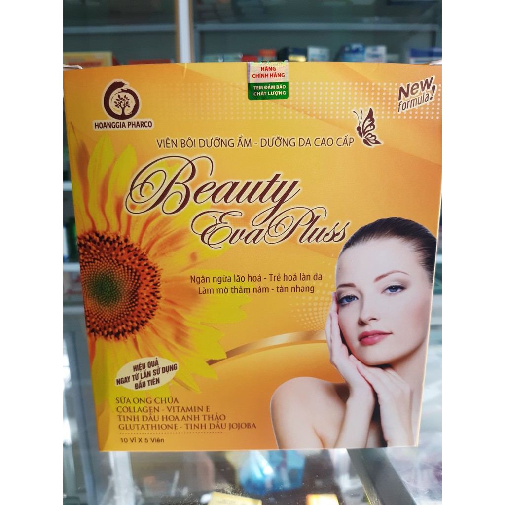 VIÊN BÔI DƯỠNG TRẮNG, CHỐNG LÃO HÓA CAO CẤP BEAUTY EVA PLUS HỘP 50 VIÊN | Shopee Việt Nam