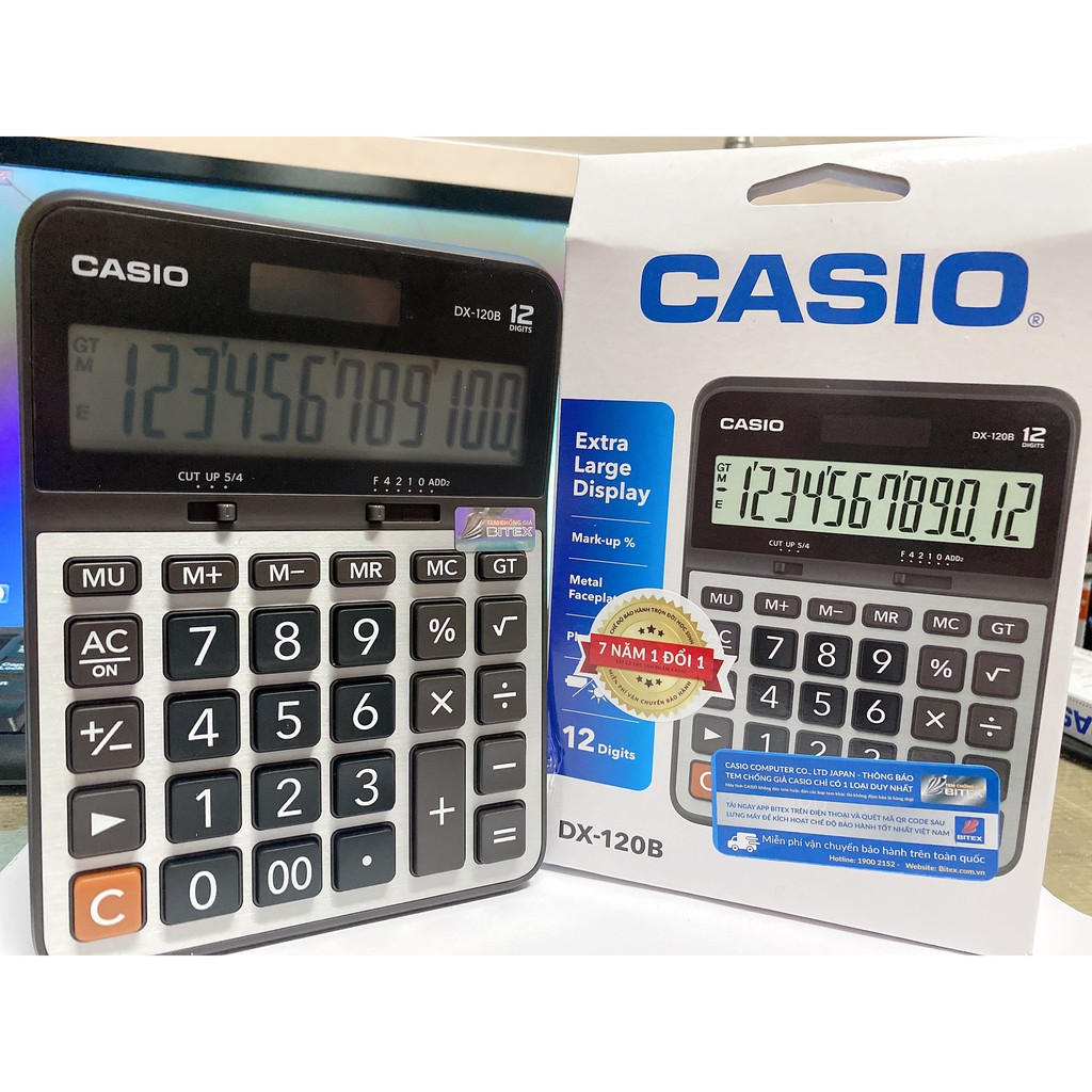 Máy tính Tiền Casio DX-120B Chính Hãng Bảo Hành 7 Năm | Shopee Việt Nam
