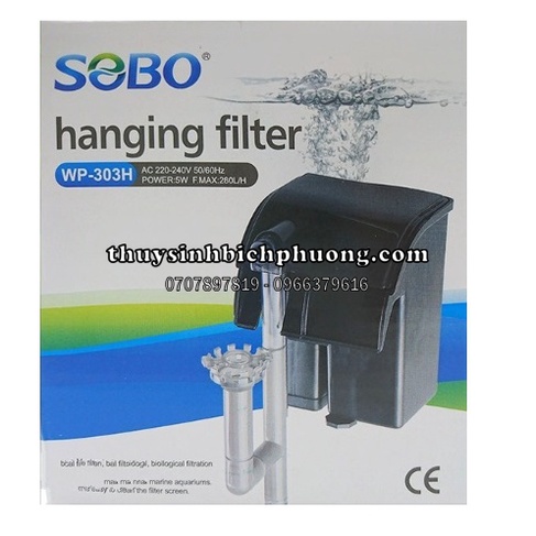 LỌC THÁC MINI SOBO 303H - LỌC HỒ CÁ, HỒ THUỶ SINH MINI CHO HỒ
