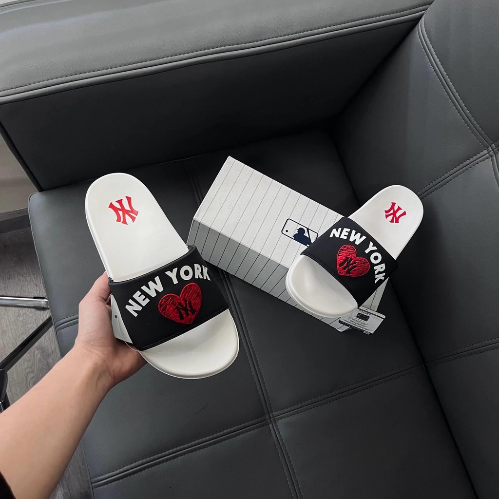 Dép MLB CHÍNH HÃNG heart new mound unisex êm chân full size nam nữ auth | Shopee Việt Nam