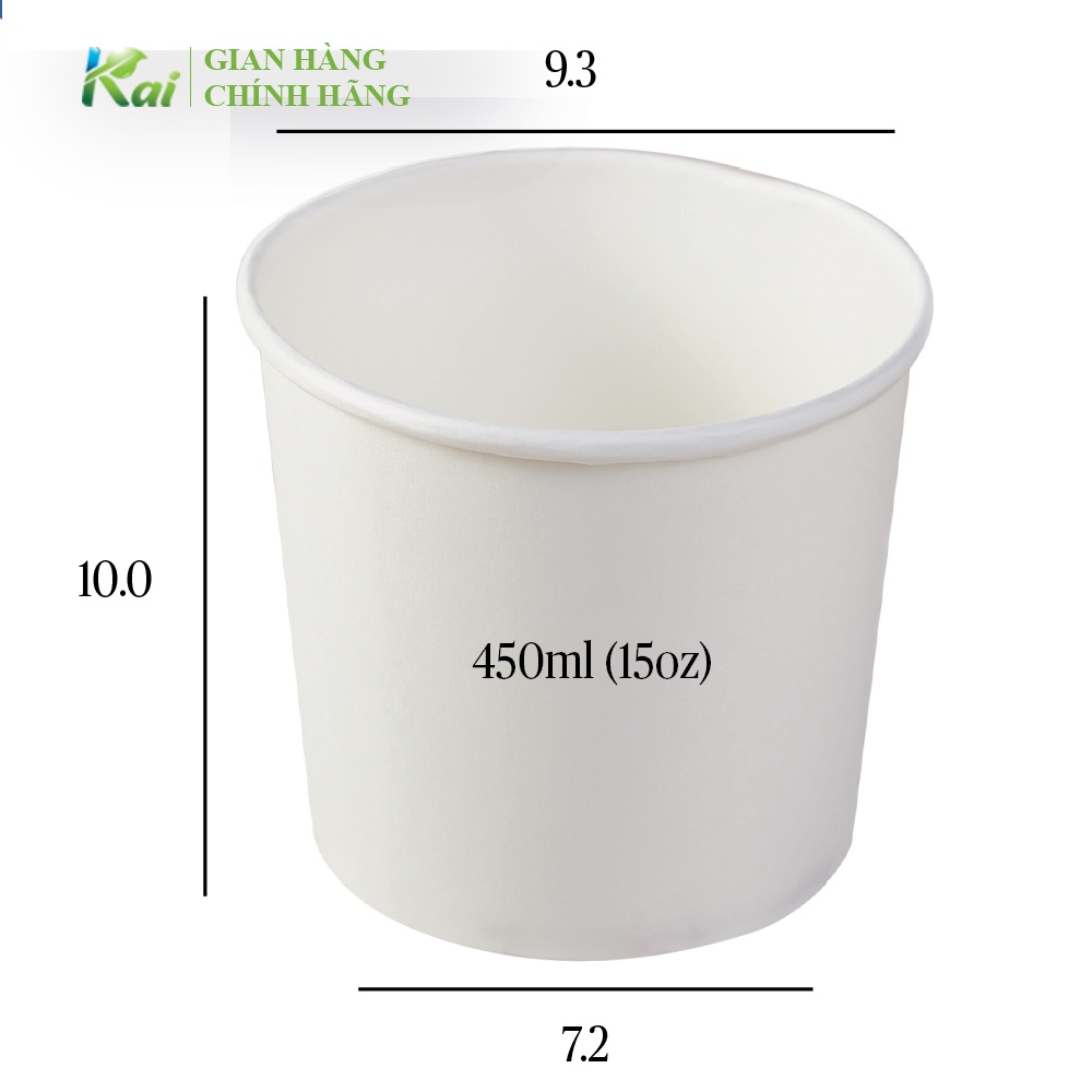 50 LY GIẤY đựng KEM chuyên dụng kèm NẮP GIẤY, LOẠI 2 PE cao cấp, màu trắng trơn, NHIỀU SIZE, GIÁ ...
