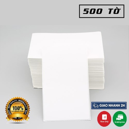 Giấy In Nhiệt, Decal Khổ A6 100x150 mm 500 tem TỰ DÍNH IN ĐƠN HÀNG TMĐT ...