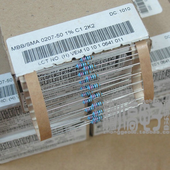 Điện trở vạch màu 2.2K 2K2 1% chân đồng (12 con) | Shopee Việt Nam