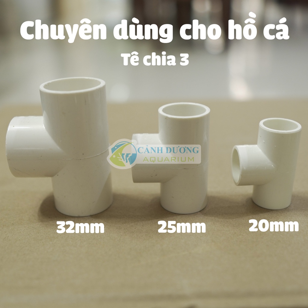 Tê chia 3 U-PVC Phi 40-32-25-20 chuyên dùng cho hồ cá | Shopee Việt Nam