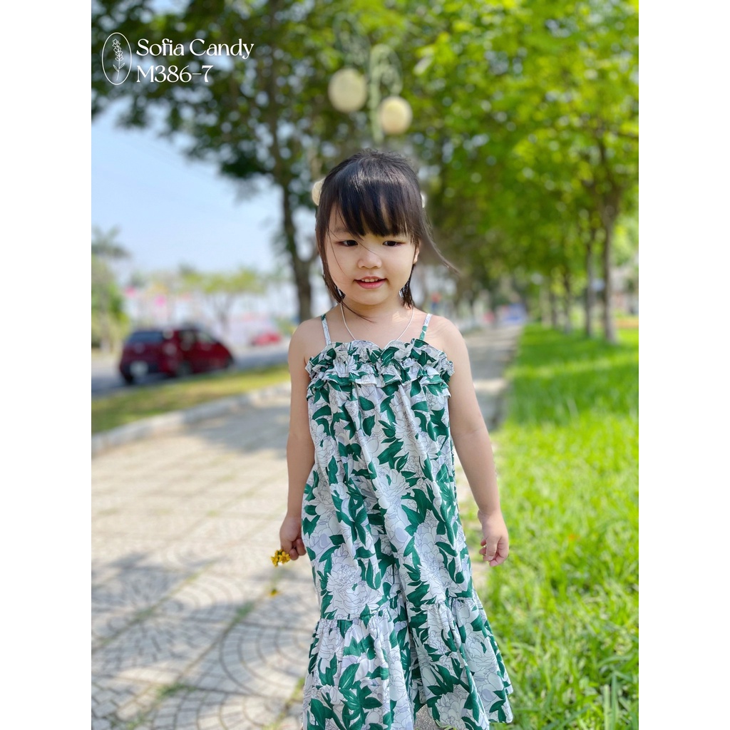 Váy thô hai dây Sofia Candy bèo ngực 4 màu hoa lá | Shopee Việt Nam