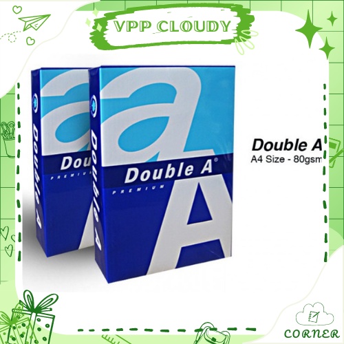 Giấy in A4 DOUBLE A định lượng 80 gsm (500 tờ/xấp) | Shopee Việt Nam