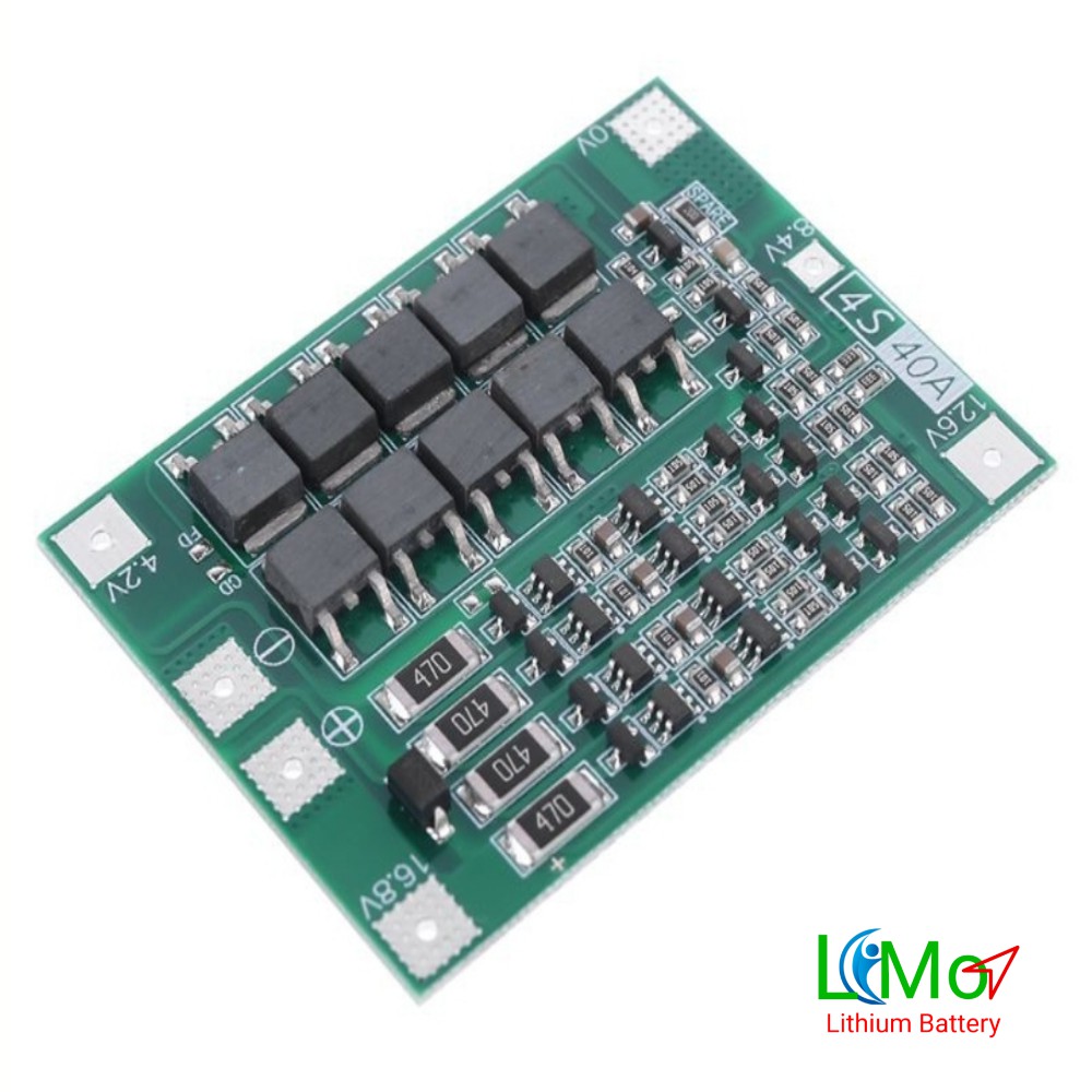 Mạch bảo vệ pin 4S 40A. Mạch BMS bảo vệ sạc xả và cân bằng cho các pin ...