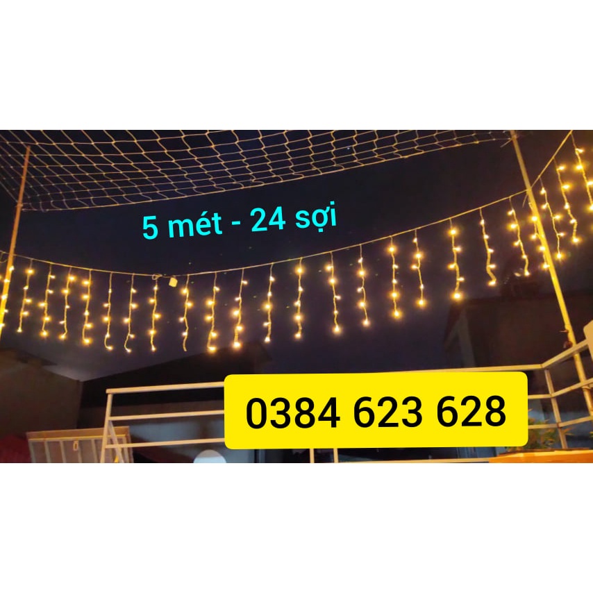 Dây Đèn led rèm trang trí 12m x0.6m Điểm Sao Băng, dây bóng đèn treo ...