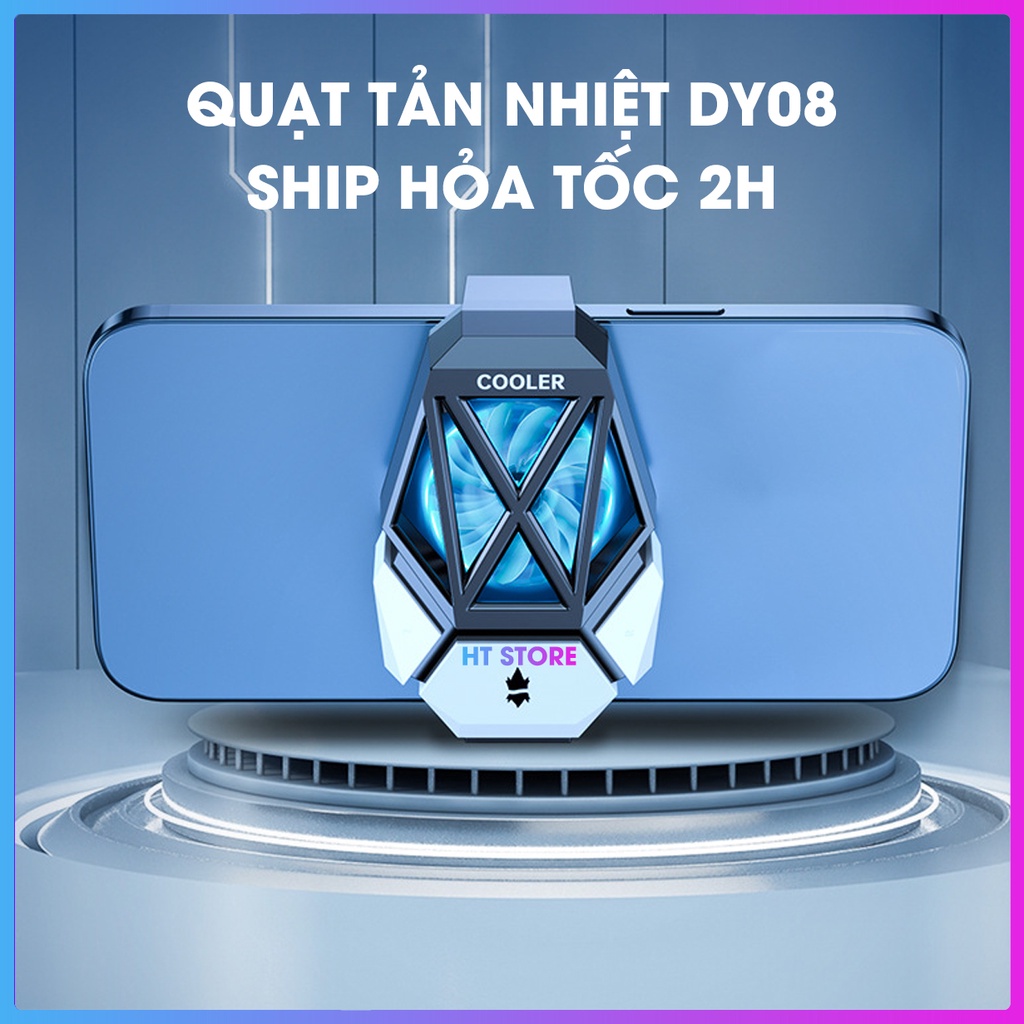 Quạt tản nhiệt điện thoại DY08 sử dụng công nghệ gió thế hệ mới, làm ...