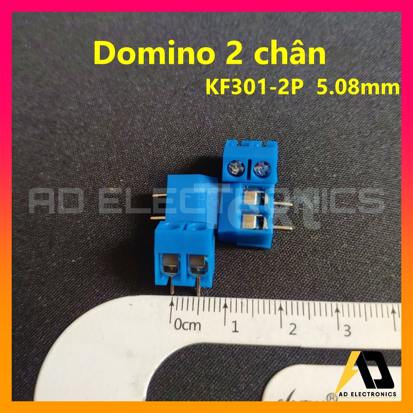 Domino KF301-2P/ KF301-3P 5.08mm 2 chân/ 3 chân 300V - 16A xanh dương ...