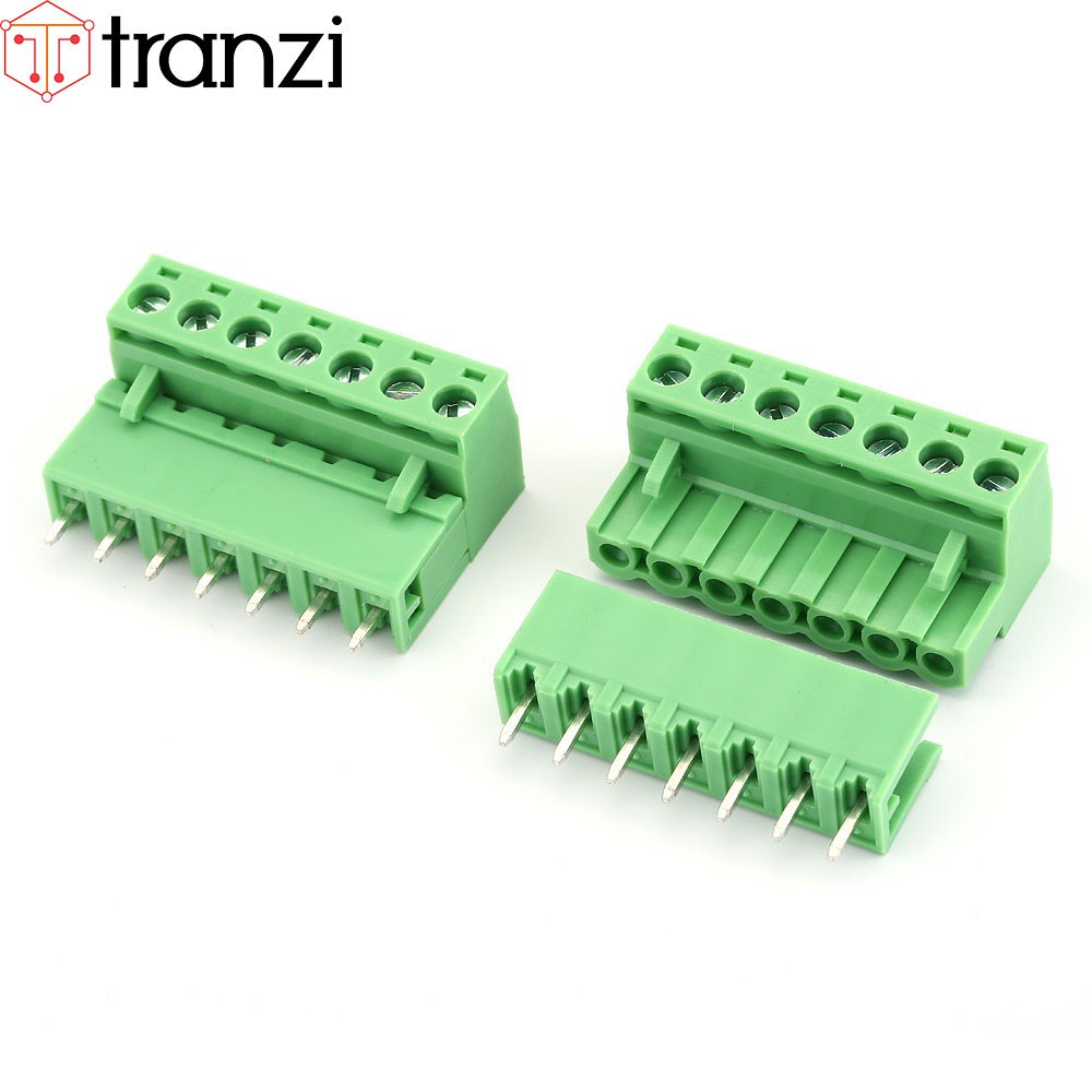 Cầu đấu 5.08mm 2EDG5.08 7P bộ đực cái chân cắm thẳng xanh - túi 5 bộ đực cái | Shopee Việt Nam