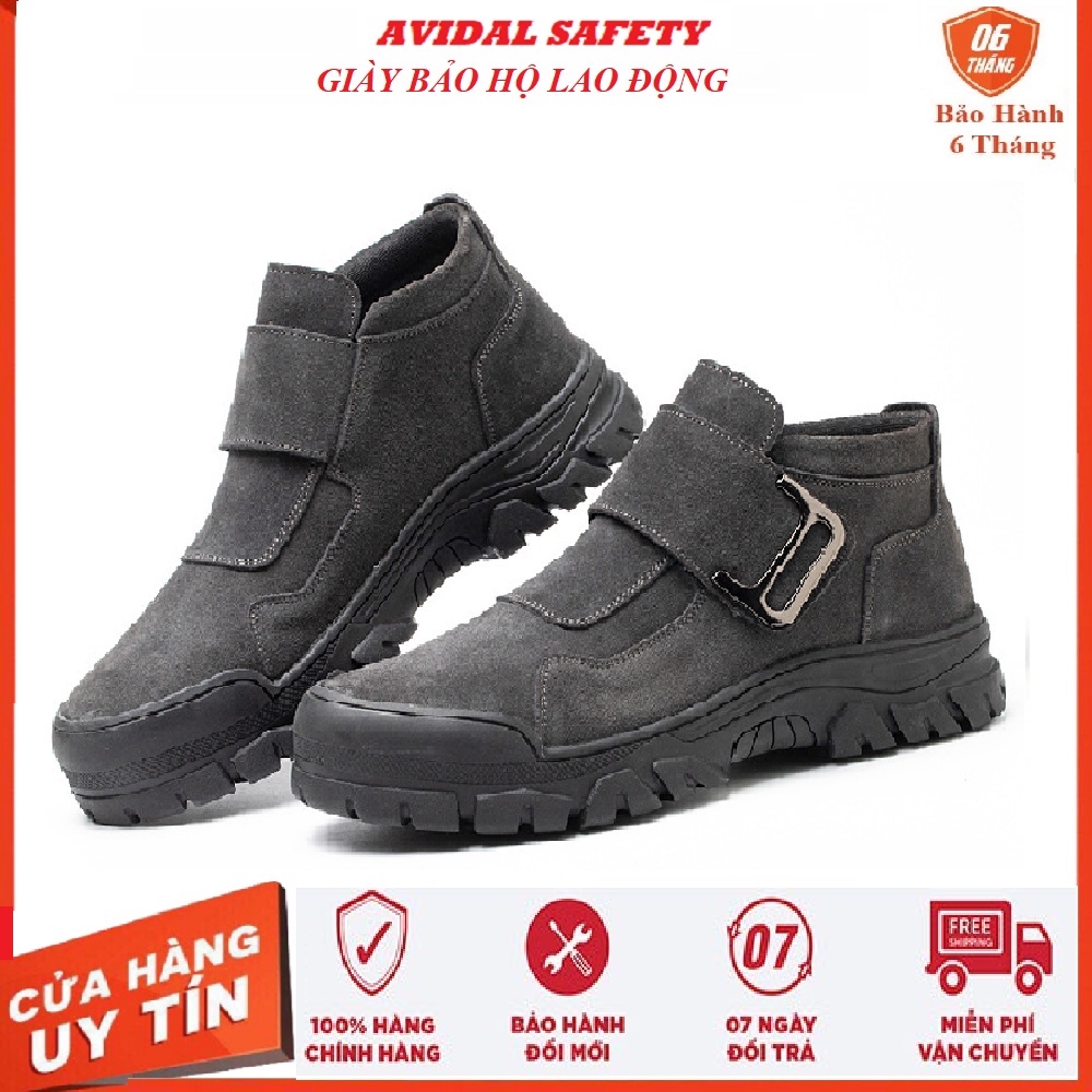 Giày bảo hộ lao động nam cao cổ an toàn lao động AVIDAL 630 chống đinh ...