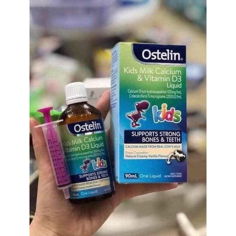 Ostelin kids Milk Calcium & Vitamin D3 Liquid 90ml Cho bé từ 7 tháng ...