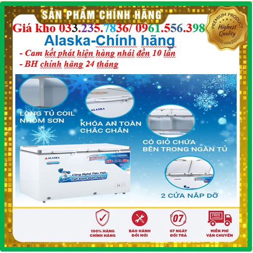Tủ đông Alaska FCA-4600CI 470 lít, inverter, Bảo hành chính hãng 24 tháng.- Đập Hộp 100% ...