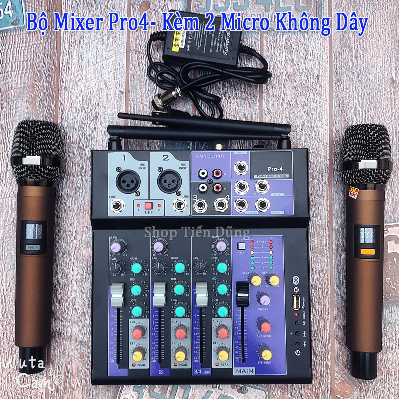 Bộ Mixer Pro4 Bản Nâng Cấp Của Mixer F4 và Mixer G4 Đi Kèm 2 Micro ...