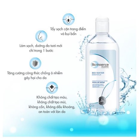 Nước tẩy trang ẩm mượt mịn màng Bio-Essence Bio-Water Bio Essence Water ...