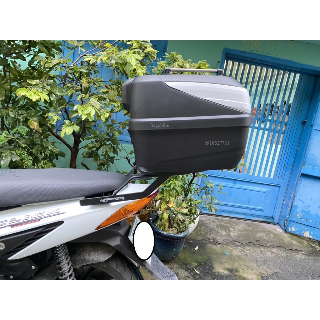 Thùng xe Click 110, thùng Givi B32N_ADV và baga givi lắp cho Click V1 ...