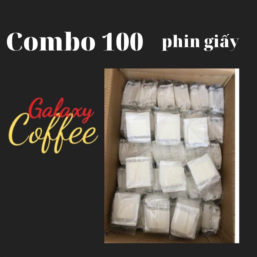 Phin pha coffee combo 100 phin giấy túi giấy kraft, phin giấy pha cà phê tiện lợi, túi lọc cà ...