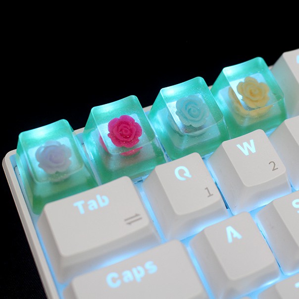 Keycap Artisan Hoa hồng Rose chất liệu Resin Xuyên LED cực đẹp | Shopee ...