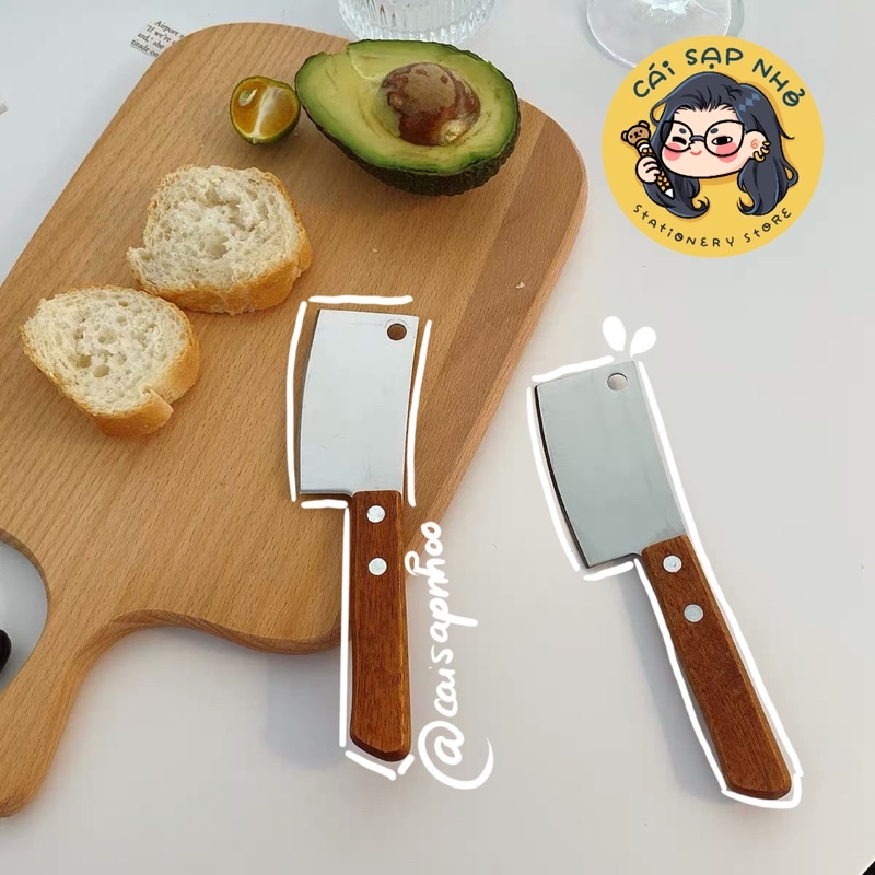 Dao mini cán gỗ decor, nấu ăn | Shopee Việt Nam