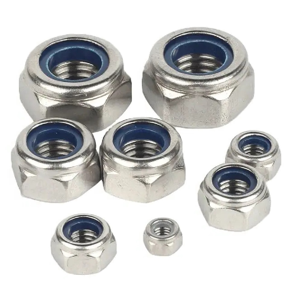 Đai ốc hãm M6 Inox SUS304 - Tán keo- Ecu tự hãm vòng nhựa - DIN 985 ...