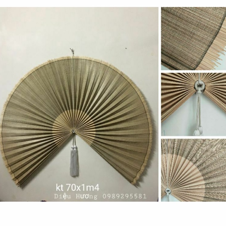( HÀNG MỚI VỀ) Quạt Trang Trí Treo Tường Bằng Nan Tre (70x1m4) | Shopee ...