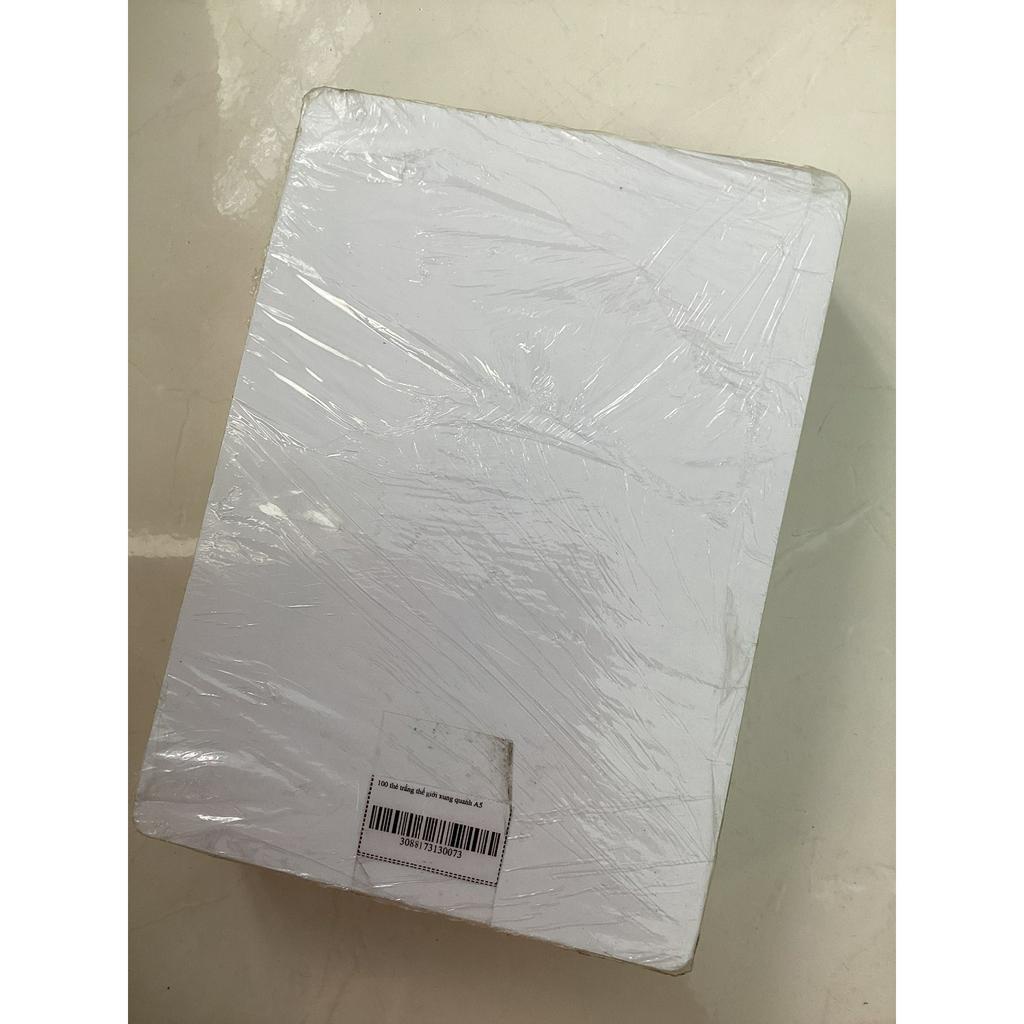 100 thẻ flashcard trắng giấy A5 bìa cứng siêu dày dùng để vẽ, viết chữ ...