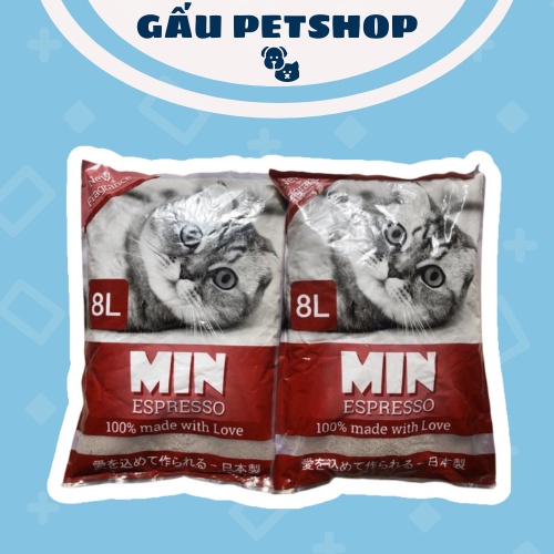Cát Vệ Sinh Cho Mèo MIN Bao 8L Hương Cafe & Chanh (3,6kg) | Shopee Việt Nam