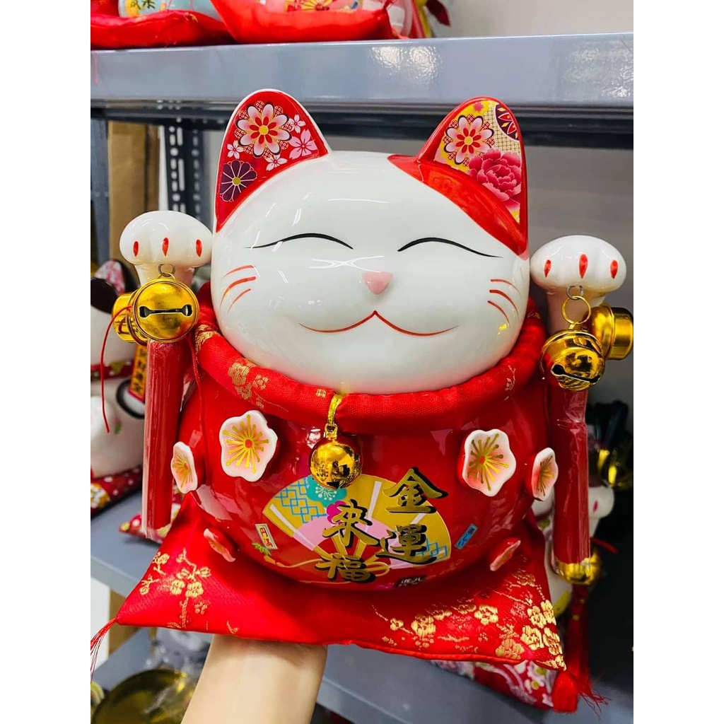 Mèo thần tài size trung, cao 20*20cm siêu xinh | Shopee Việt Nam