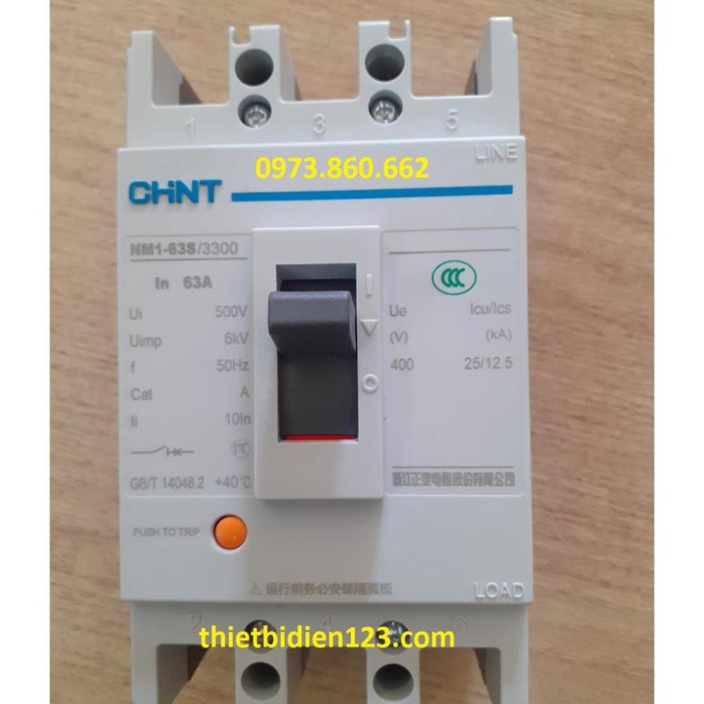 APTOMAT CHINT MCCB 3P/4P 63A - NM1-63S - Attomat khối 3 pha 63A -TBĐ -Thiết bị điện giá tốt ...