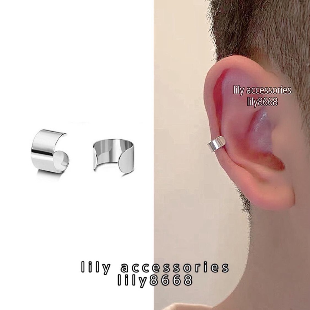 Ear cuff kẹp tai titan trơn cho nam nữ không cần xỏ lỗ không gỉ không ...