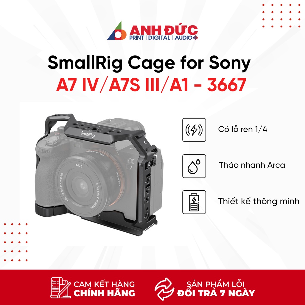 Khung máy ảnh SmallRig Full Camera Cage for Sony Alpha 7 IV/Alpha 7S ...