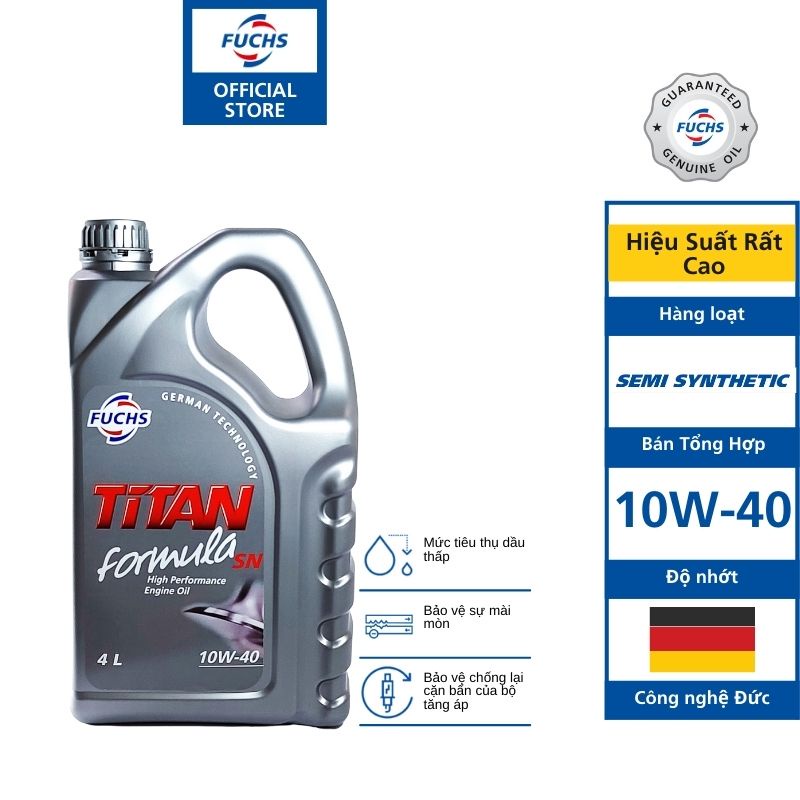 Dầu động cơ Titan Formula SN 10W40 Dầu động cơ ô tô bán tổng hợp chai ...