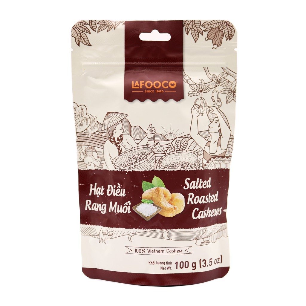 Hạt điều LAFOOCO rang muối túi 100g | Shopee Việt Nam