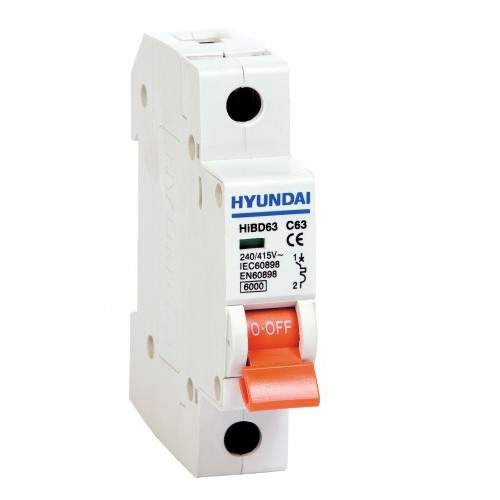 Cầu dao điện APTOMAT Át tép MCB 1 Pha Hyundai HGD63N 1P 6~63A 6kA | Shopee Việt Nam