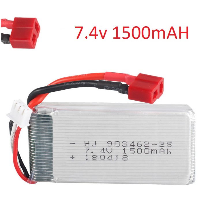 Pin sạc xe điều khiển - Pin sạc 7.4v 1500mah jack cắm T | Shopee Việt Nam