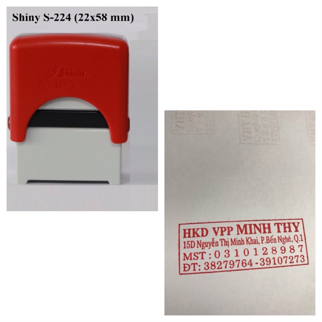 Dấu tên công ty 2-3-4 dòng Shiny S224 | Shopee Việt Nam