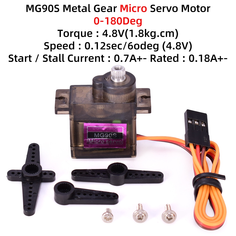 Bộ Động Cơ Servo Mg995 MG996r SG90 9g MG90s Bằng Nhựa Kim Loại Và Nhựa ...