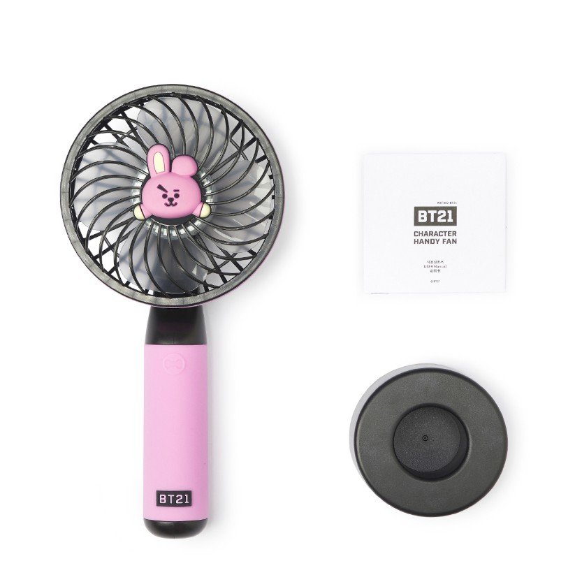 (Có sẵn) Quạt mini Handy Fan BT21 Ver 1 tặng kèm túi giấy BT21 Hàng ...
