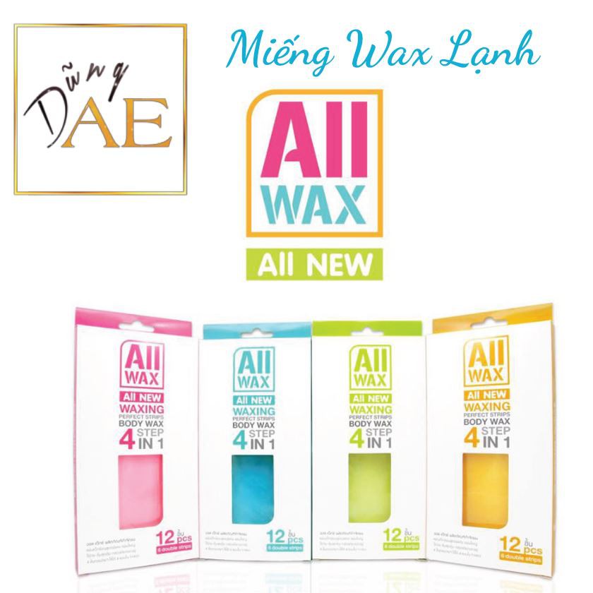 Miếng Wax Lạnh All Wax 4 Step In 1 Thái Lan - Waxing Perfect Strips ...