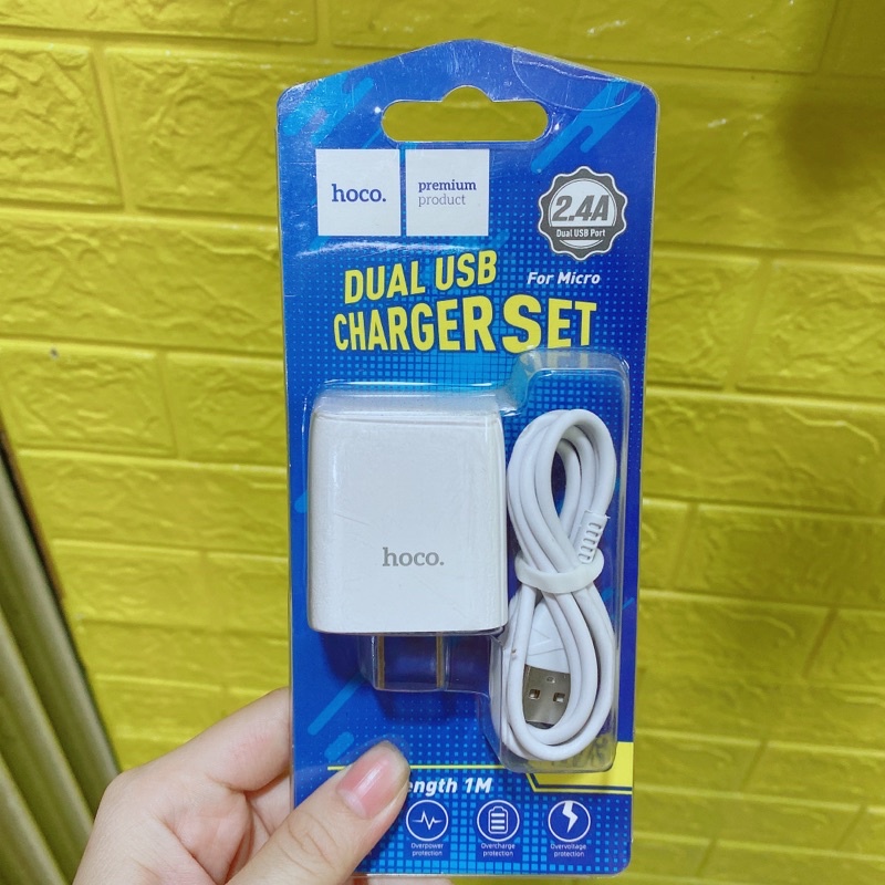 Bộ sạc nhanh 2.1A , cáp dài 1m ( chính hãng Hoco ) | Shopee Việt Nam