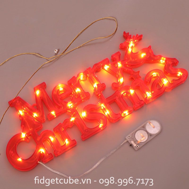 Đèn LED Chữ Merry Christmas Treo Cây Thông, Trang Trí Giáng Sinh, Noel ...