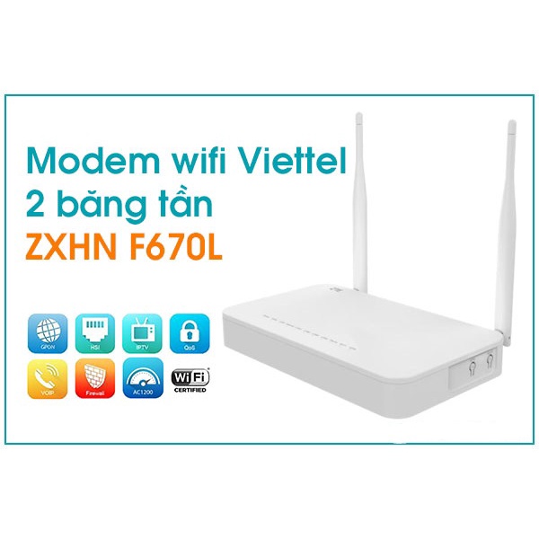 Router Wifi 2 băng tầng Viettel Gigabit F670Y có hỗ trợ Mesh | Shopee ...