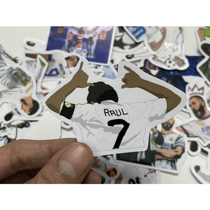 Bộ 33 sticker hình dán REAL MADRID, hình dán nón bảo hiểm, hình dán ...