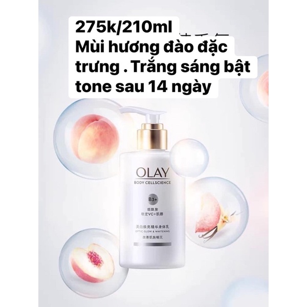 Sữa dưỡng thể Olay body cellsience super bright whitening | Shopee Việt Nam