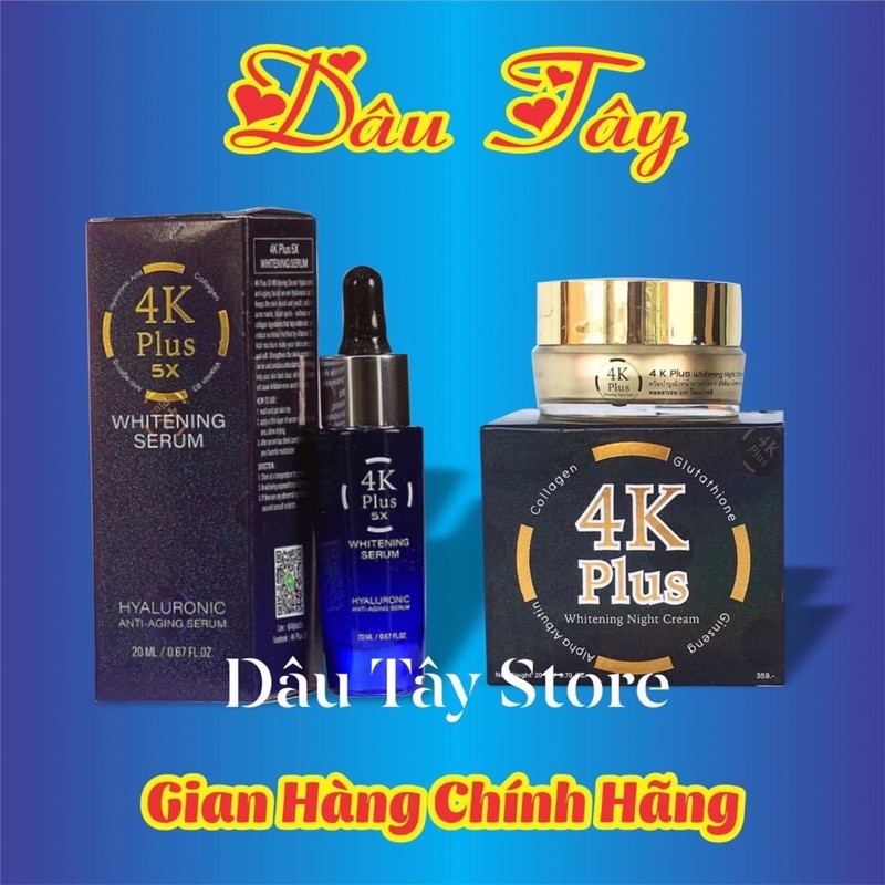 [CHÍNH HÃNG] BỘ ĐÔI KEM FACE VÀ SERUM 4K PLUS MẪU MỚI (Data 2021 ...